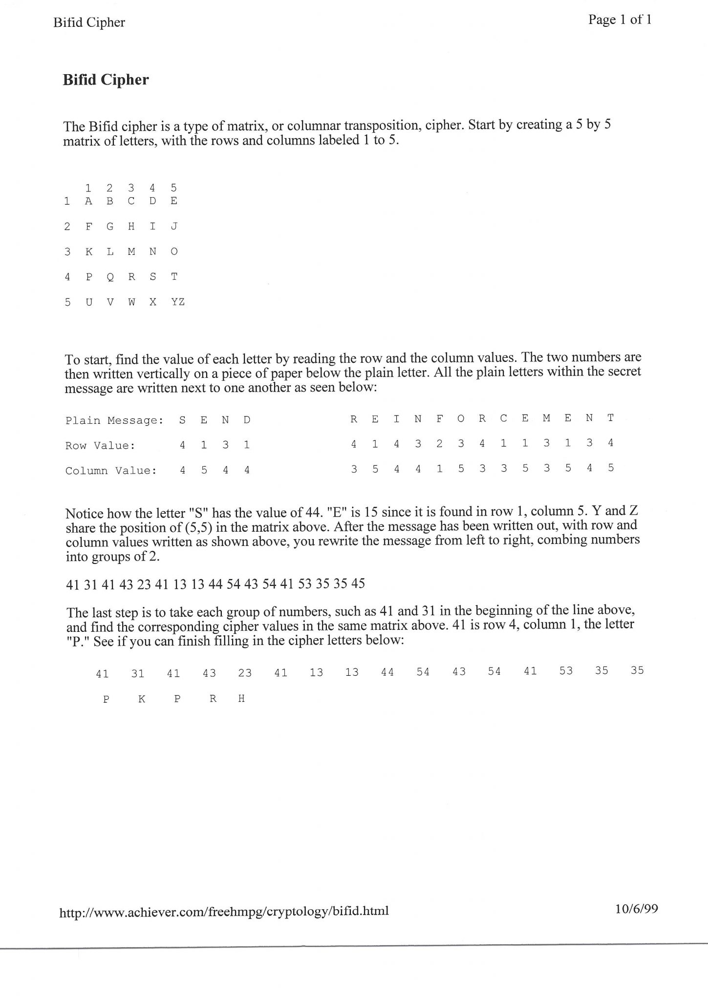 Bifid Cipher – From Reactive to Proactive