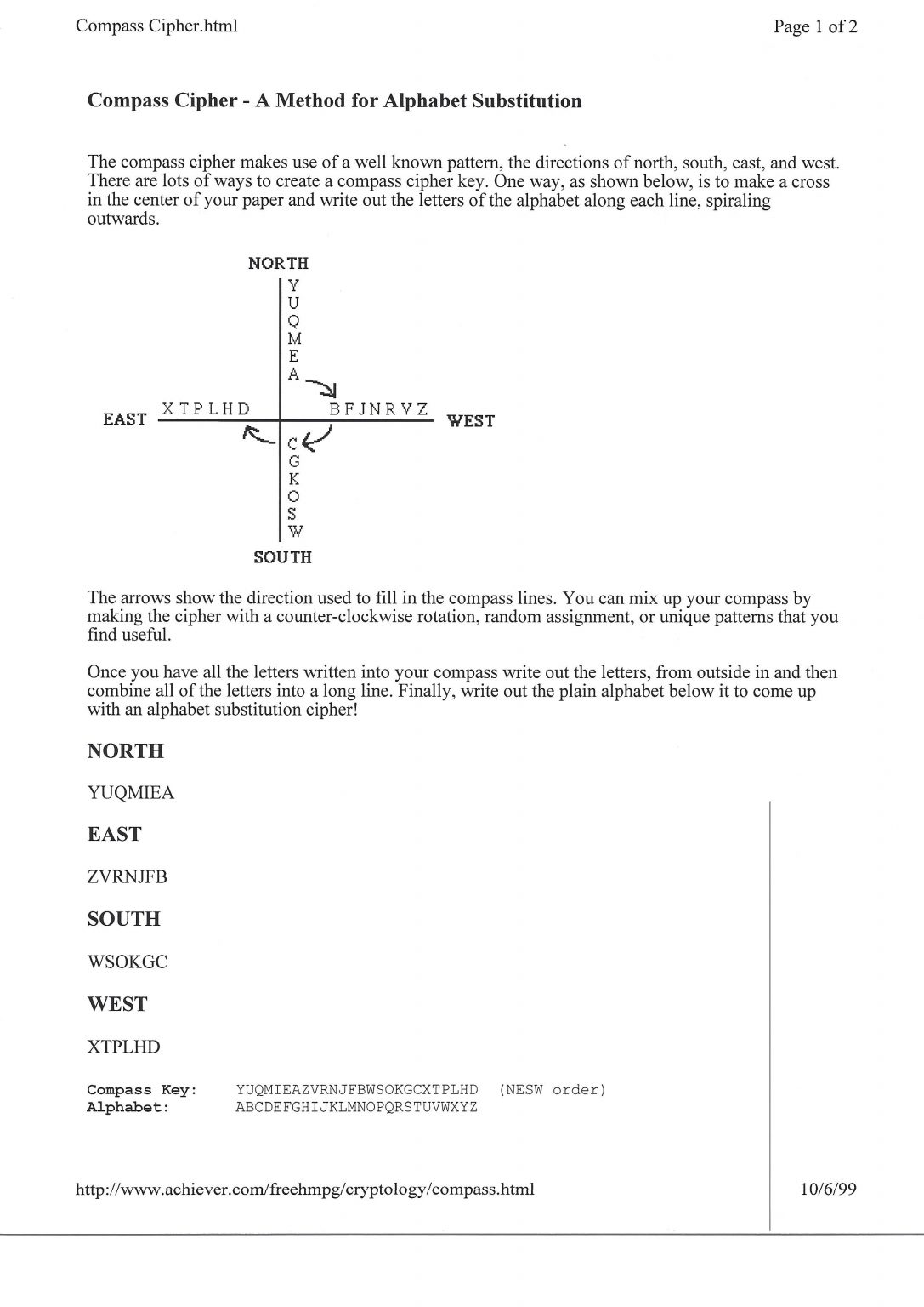 Compass Cipher – From Reactive to Proactive